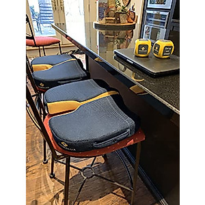 THERALUX Sciatica Pillow for Sitting Pain Relief - Memory Foam Car Seat Cushion for Office Desk Chair - Butt and Lower Back Support