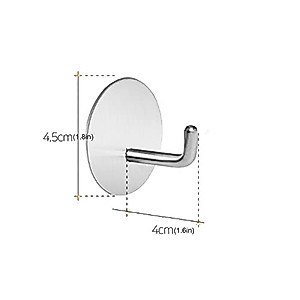 Muellery Adhesive Hook Wall Mounted Hook Hanger Hanging on Wall Stick Hooks 4.5cm(1.8in) TPAG90500