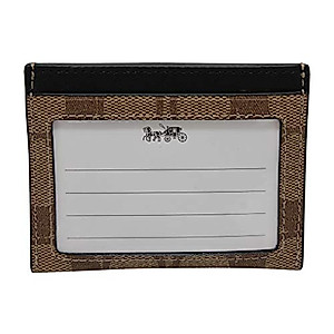 Coach Men ID Card Case Signature QB/Tan