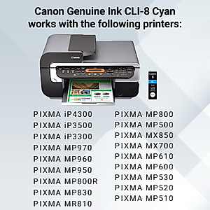 Canon CLI-8 Cyan Ink Tank Compatible to Pro9000 and Pro9000 Mark II