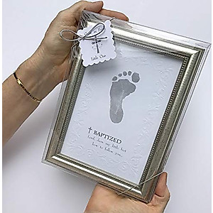 The Grandparent Gift Frame Wall Decor, Baptized Footprint