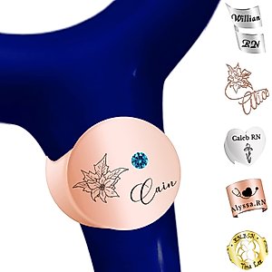 Stethoscope Name Tag Personalized Custom Stethoscope ID Tag Charms Nurse Accessories for Work Graduation Gifts for Vet Medical Assistant Doctor