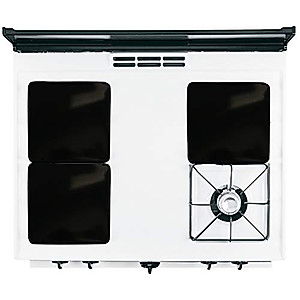 Reston Lloyd G-105-B Square Gas Stove Burner Covers, Set of 4, Black, 9" x 0.75" x 9" (Length x Width x Height)