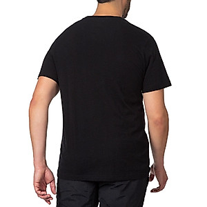 Reebok Stacked Crewneck T-Shirt Slim Fit| Men's Workout Ready Graphic Front | 100% Cotton T-Shirts - Black Large