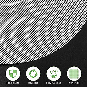 Coitak 6 PCS Round Dehydrator Sheets, Non-stick Silicone Fruit Dehydrator Mats, Reusable Baking Mat For Fruit Dryer, 13" Diameter