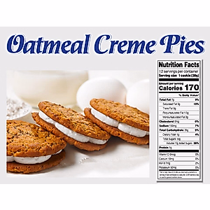 Little Debbie Oatmeal Creme Pies, 12 Individually Wrapped creme pies, 16.2 Ounces, Pack of One (1)