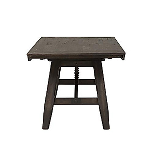Liberty Furniture Industries Double Bridge Opt 5 Piece Trestle Table Set, W36 x D96 x H30, Dark Brown