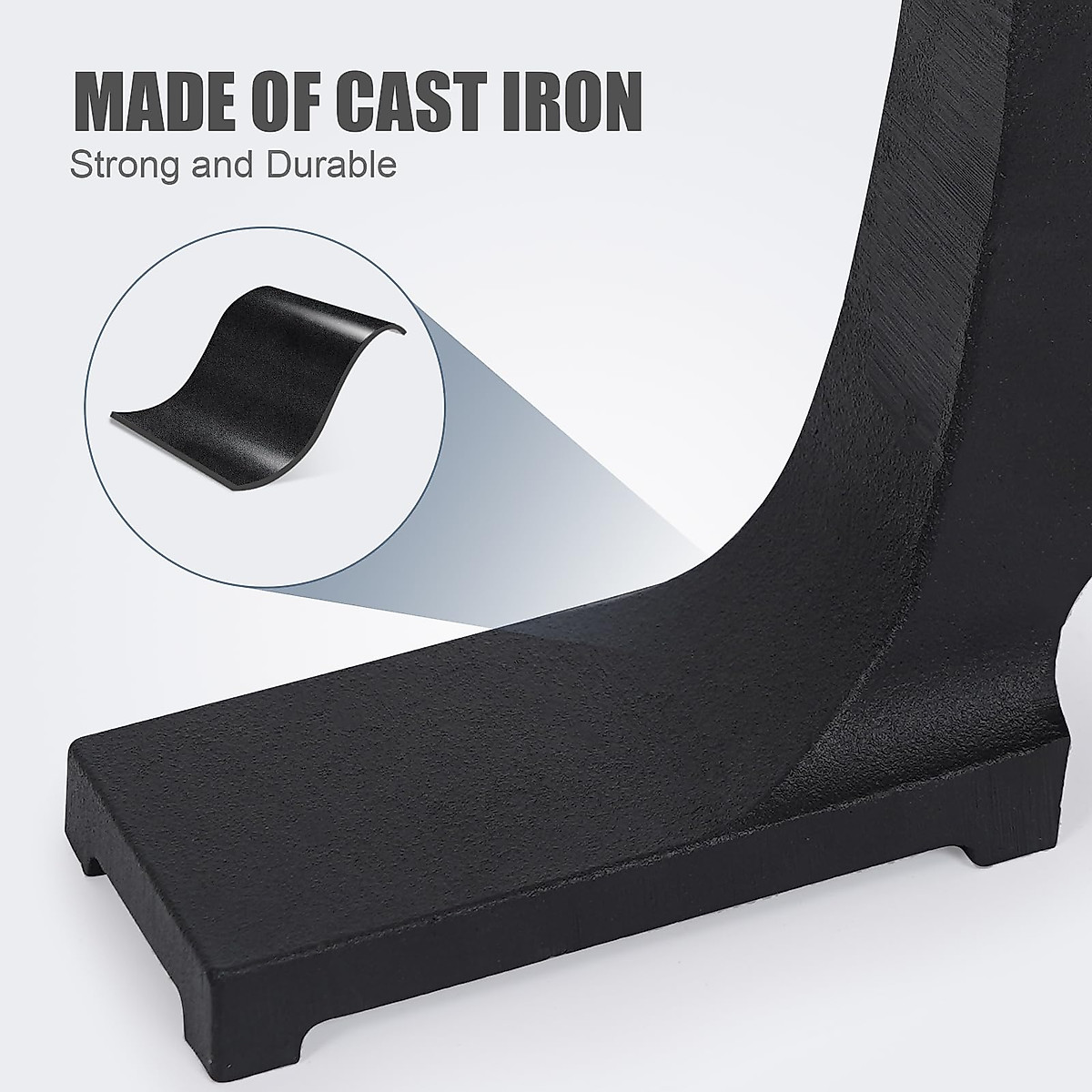 INNO STAGE Cast Iron Fireback Feet - Durable Fireplace Fireback Support for All Firebacks | Heavy-Duty Cast Iron Fireplace Feet, 1 Pair