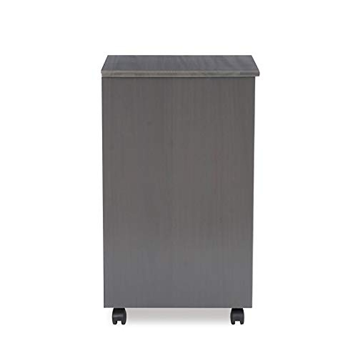 Linon Callie Multipurpose Eight Drawer Dresser Wood Rolling File Cabinet Storage Cart in Gray