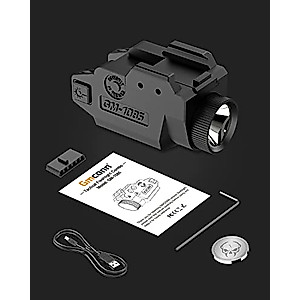 Gmconn Green Laser Light Combo, Tactical Pistol Light 650 Lumen LED Flashlight with Green Beam for Glock Taurus