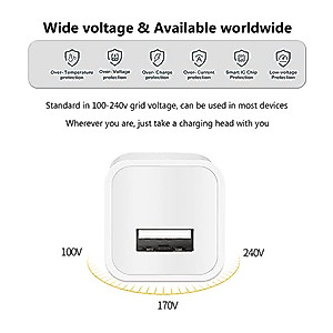 USB Wall Charger Cube,Small iPhone Charger Block,5W USB Power Adapter Wall Charger Brick Travel Plug Compatible with iPhone 11/Pro Max/XS Max/Xs/XR/8/7/6/Plus/5/SE/iPad/Samsung/Android/LG/Kindle/Micro