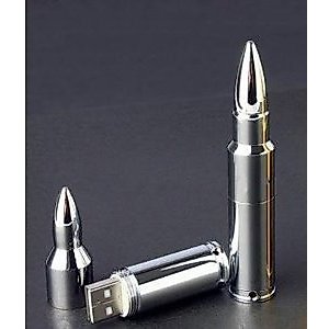 64 Gb USB Memory Stick Flash Pen Drive Mental Bullet Silver