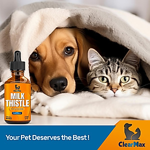 Milk Thistle for Dogs and Cats ◆ Dog Milk Thistle ◆ Milk Thistle for Cats ◆ Milk Thistle Supplement for Dogs and Cats ◆ Kidney Support for Dogs and Cats ◆ 2 Oz