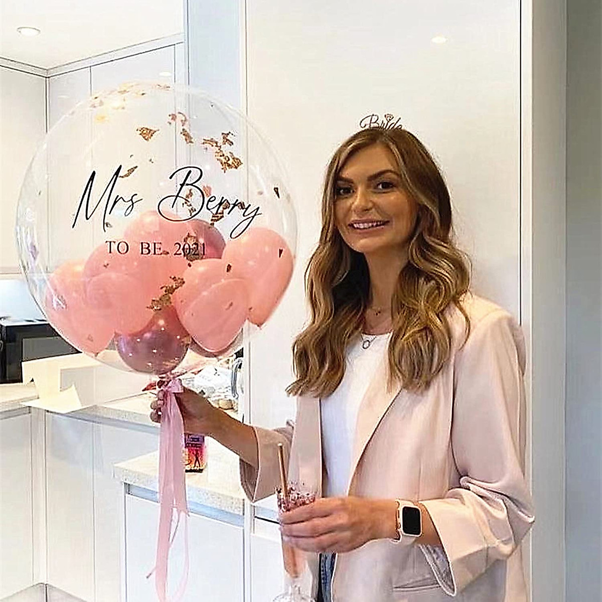 Bobo Balloons 50 Packs, 20 Inch Helium Style Transparent Bubble Clear Balloons for LED Light Up Balloons, Gifts for Christmas,Wedding,Birthday Party Decorations (LED String Not Included)