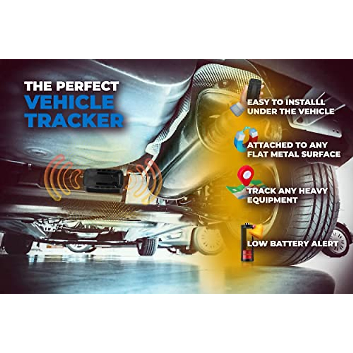 Magnetic GPS Tracker for Vehicles | Real-Time Car and Asset Tracking | Rechargeable Long-Life Battery (2-7 Months) | Global Coverage | Ideal for Teens, Elderly and Fleet Monitoring | Software Included