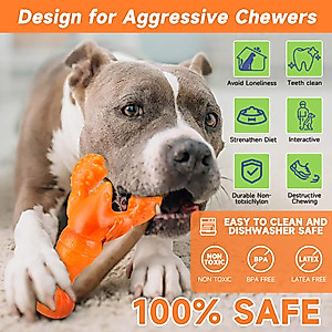 M&MKPET Indestructible Dog Toys for Aggressive Chewers Large/Medium Breed,Tough Dog Toys for Large Dogs,Nylon Dog Toys for Big Dogs,Durable Dog Chew Toy for Teething Heavy Duty Dog Bones