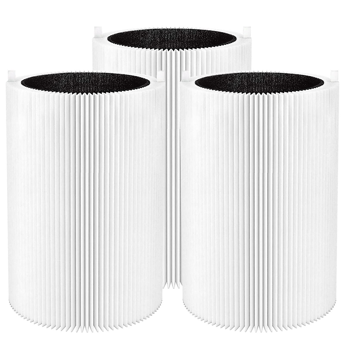 ANGELOYANG 3 Pack Blue Pure 411 Filter Replacement Compatible with Blueair Blue Pure 411 Genuine, 411+, 411 Auto and MINI Air Purifiers, Package Include the 3 Particle and 3 Activated Carbon Filter