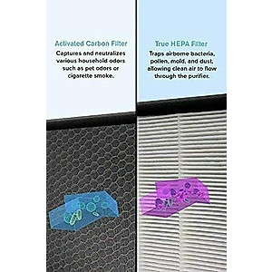 Merchandise Mecca Replacement 1 HEPA Filter and 4 Carbon Pre-Filters Compatible with Fellowes HF-300 fits Fellowes AP300PH HF300 AeraMax 290 300 DX95 Model…