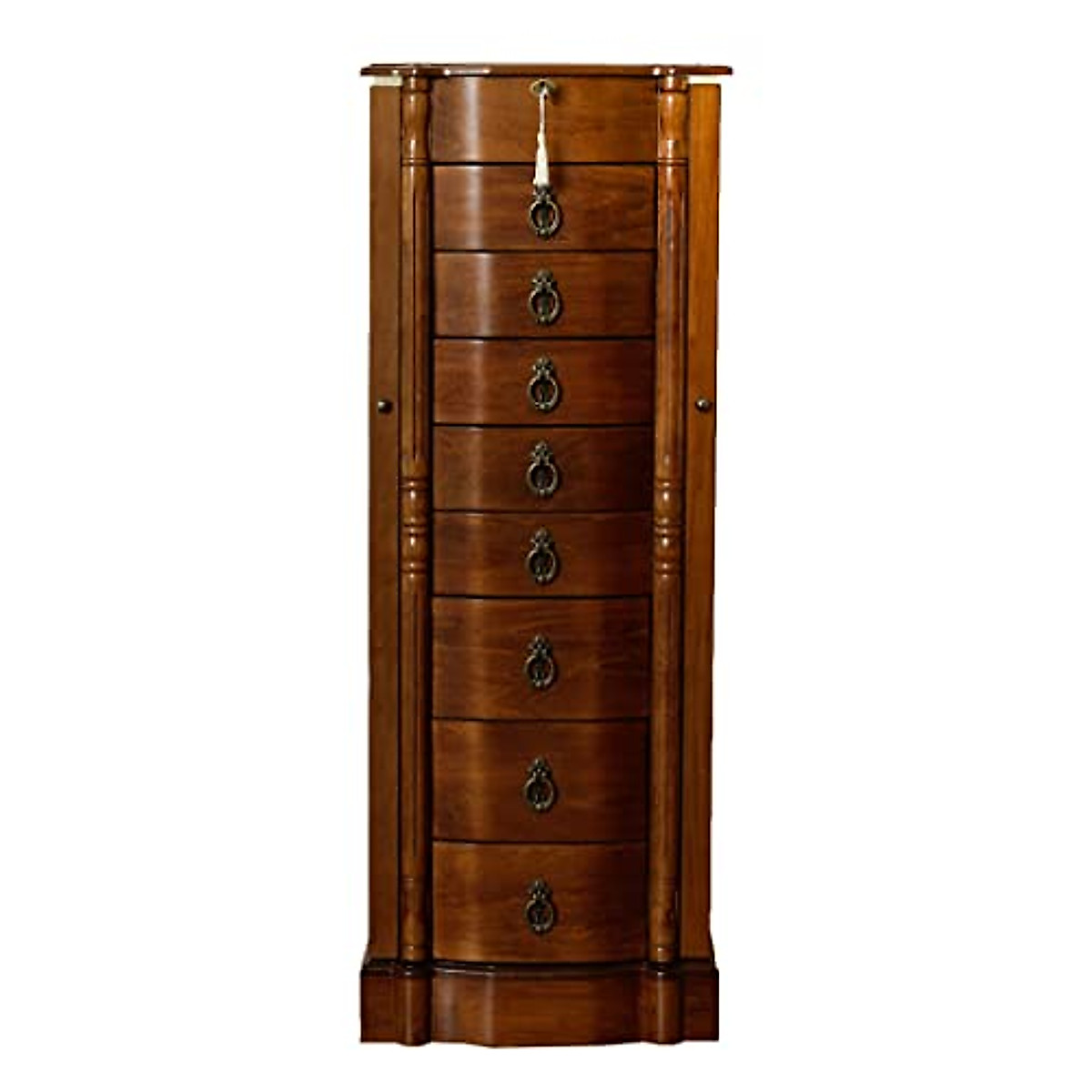 Hives and Honey Francesca Standing Armoire Jewelry Cabinet, Antique Cherry