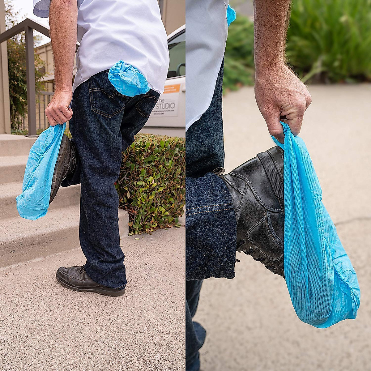 Disposable Boot & Shoe Covers 100 Pairs (200 Pack) Non Slip Durable Large Size Fits Virtually Most Shoes