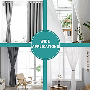 BGment Strong Magnetic Curtain Tiebacks Convenient Decorative Weave Rope Curtain Holdbacks for Home Office Window Draperies, 2 Pack, Teal