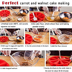 Meajore 2 Pcs Silicone Cake Scone Pan,Triangle 8 Cavity Pizza Cake Pan,Internal Diameter 4 inch Cake Pan for Brownies Muffins,Cheesecake,Cornbread Kitchen Baking Shapes (Blue)