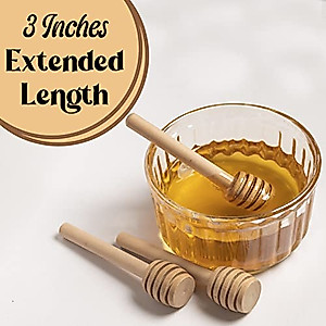 20 PCs Honey Dipper Sticks - 3-inch Wooden Honeycomb Stirrers for Honey Jar - Wedding Party Favors, Charcuterie & Cheese Board Accessories