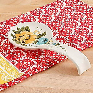 Pioneer Woman 8.5 Inch Rose Shadow Spoon Rest