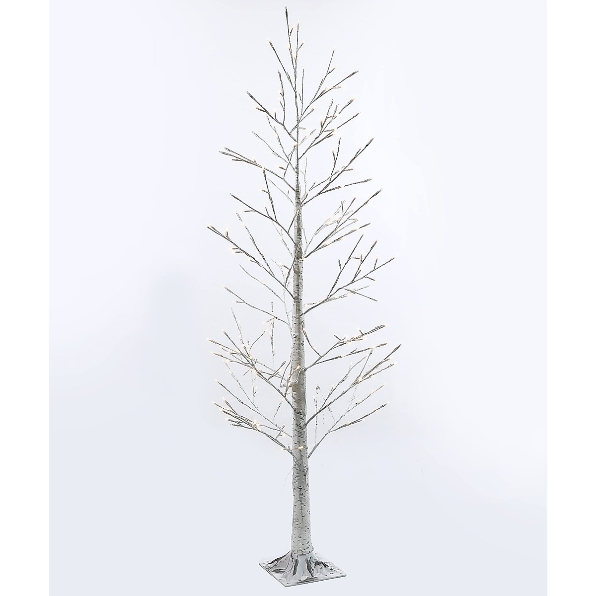 AUDENI 6FT Twinkling Light Birch Tree with 256 Warm White LED Fairy Lights Indoor/Outdoor for Garden Home Christmas Valentine’s Day Holiday Decoration