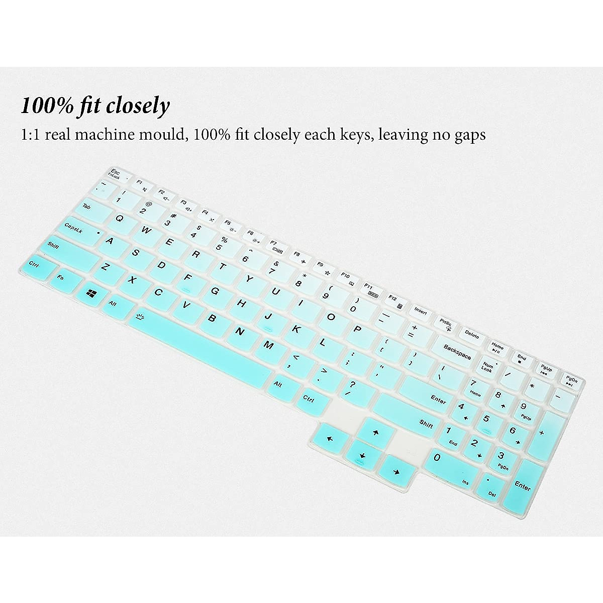 Keyboard Cover for 2023 Lenovo LOQ 15.6" 16"/Legion 7 7i 16ITHg6/Legion Pro 7 7i Gen 8,Lenovo Legion 5 Pro/Legion 7 7i Slim 15,Lenovo Legion 5 5i 5p 5pi 15.6" 17.3" Gaming Laptop Skin-Gradual Mint