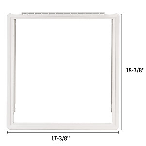 New Updated 241969501 Crisper Pan Cover,Shelf Frame without Glass Refrigerator For Frigidaire Refrigerator 17-3/8" x 18-3/8" Replace# AP4433007,1512992,PS2363832