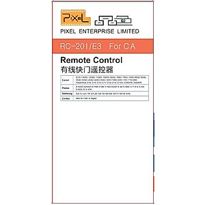 Pixel Remote Shutter Cable E3 Compatible with Canon, Pentax, Contax, Sigma Cameras with Pholsy Screen Cleaning Cloth, Replaces RS-60E3