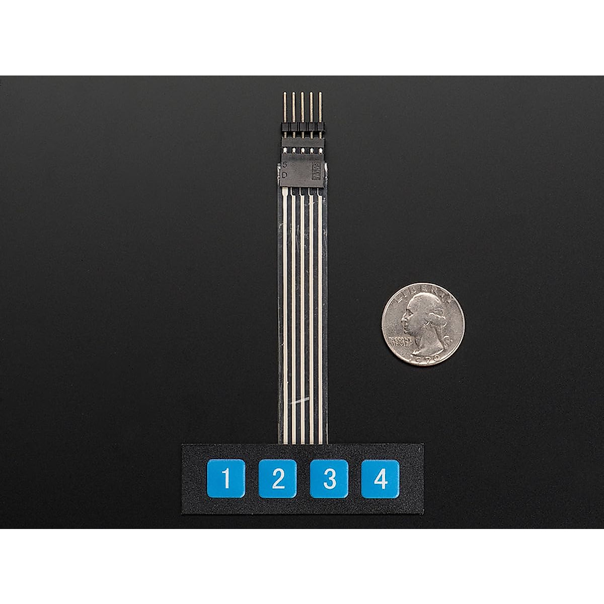 Adafruit Membrane 1x4 Keypad + Extras [ADA1332]