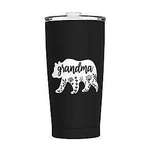 Yipaidel Grandma Bear 20 OZ Tumbler, Travel Coffee Mug, Stainless Steel Cup with Lid, Double Wall Vacuum Insulated Travel Mug Gifts for Men Women