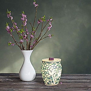 Scentsationals Wax Melt Warmer, Wax Warmer for Scented Wax Melts - Mosaic Collection Garden Delight - Candle Wax Melter for Fragrance Cubes and Tarts