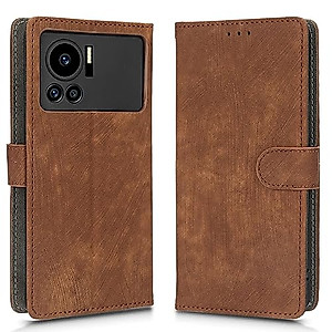 Case Compatible with Infinix Note 12 VIP X672,Leather Case with Card Slot.Wallet Design,RFID Protection.Standable Flip Case Brown