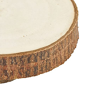 6 Pack Natural Wood Slice Cake Stand for Appetizers, Individual Mini Cupcake Holders, Rustic Style Cupcake Stand (3.5 x 1.5 in)