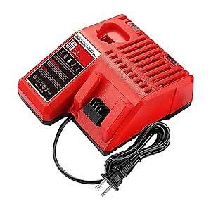 Rapid 12v Charger Compatible with Milwaukee 12V-18V Lithium Battery 48-11-1815 48-11-1820 48-11-1840 48-11-1850 48-11-1890 48-11-2401 48-11-2420 48-11-2440 Battery Charger