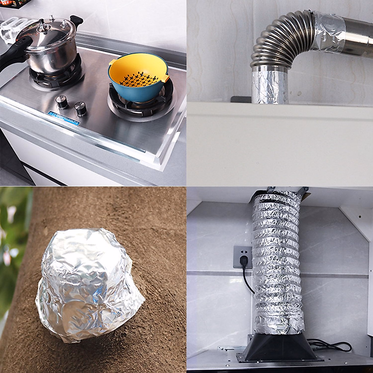 COSIMIXO Silver Aluminum Foil Duct Tape 4.0mil x 2 Inches x 20Yards,Heavy Duty,High Temperature Sealing and Patching,Perfect for HVAC,Air Ducts,Foamboard,Metal Repair,Insulation,Dryer Vent and More