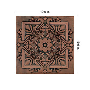 A La Maison Ceilings R14 Victorian Pre-Painted Foam Glue-up Ceiling Tile (129.6 sq. ft./Case), Pack of 48, Antique Copper Orange