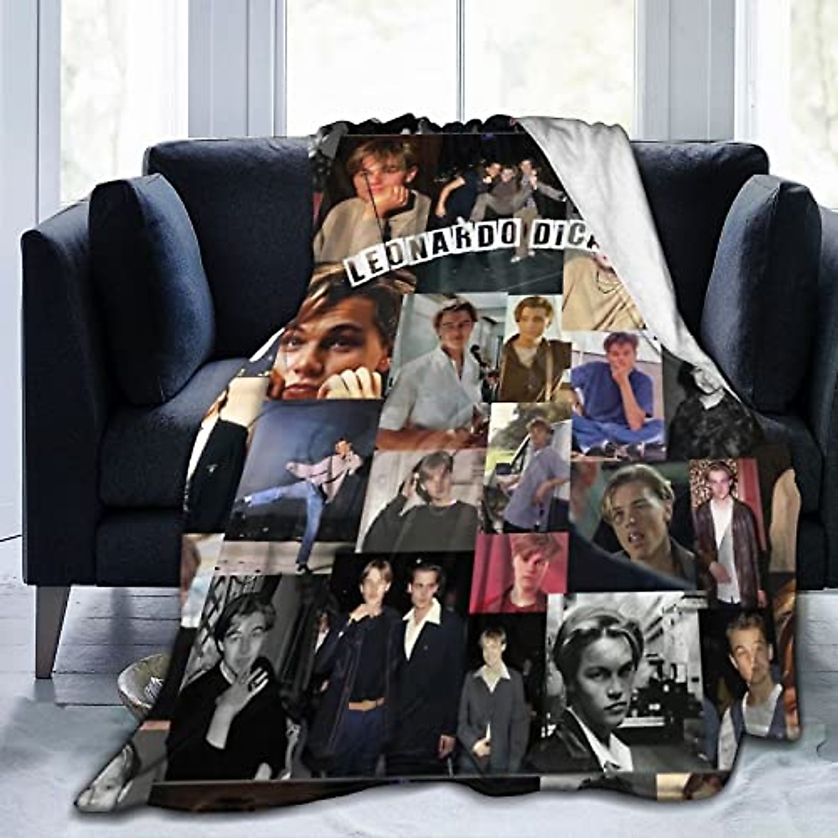 LEBEE Leonardo Dicaprio Fleece Blanket Ultra-Soft Bed Blankets Flannel Throw Blanket Quilt Outdoor Travel Blanket Picnic Blankets and Home Warm Throws Blanket for Adults/Children Gift 40''x50'' (02)