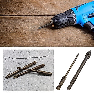 Micro Traders 5pcs Tile Drill Bits with Hex Shank Glass Concrete Drill Bit Set Masonry Drill Bits for Brick Tile Plastic and Wood 3mm 4mm 5mm 6mm 8mm
