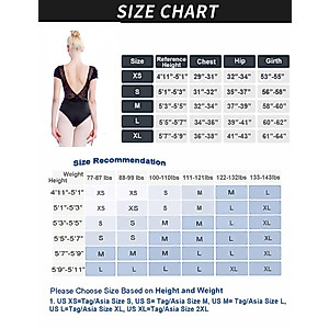 Daydance Gray Women Dance Leotards Short Sleeve Lace Lycra Ballet Bodysuit