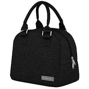 Simple Modern Lunch Bag for Women & Men | Reusable Insulated Lunch Tote Purse for Work | Cute Lunch Box Container for Adult, Travel, School | Very Mia Collection | 5 Liter | Midnight Black