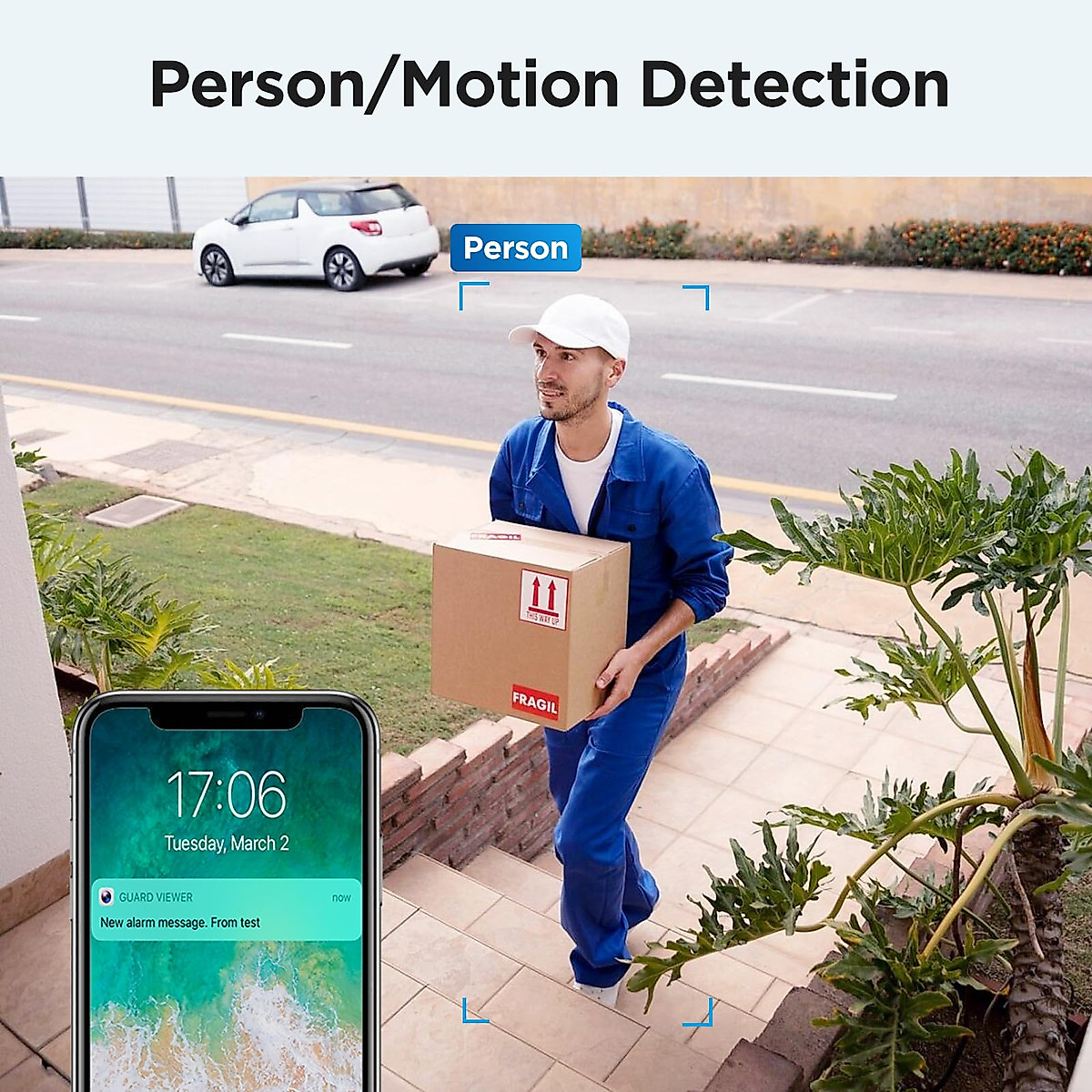 GWSECU 4K 16 Channel PoE Home Security Camera System, 4K/8MP Video Surveillance NVR with 4TB HDD, 16PCs 5MP 2.8mm 110° Wide Angle Person Detection IP Dome Cameras Business 24/7 Audio Recording