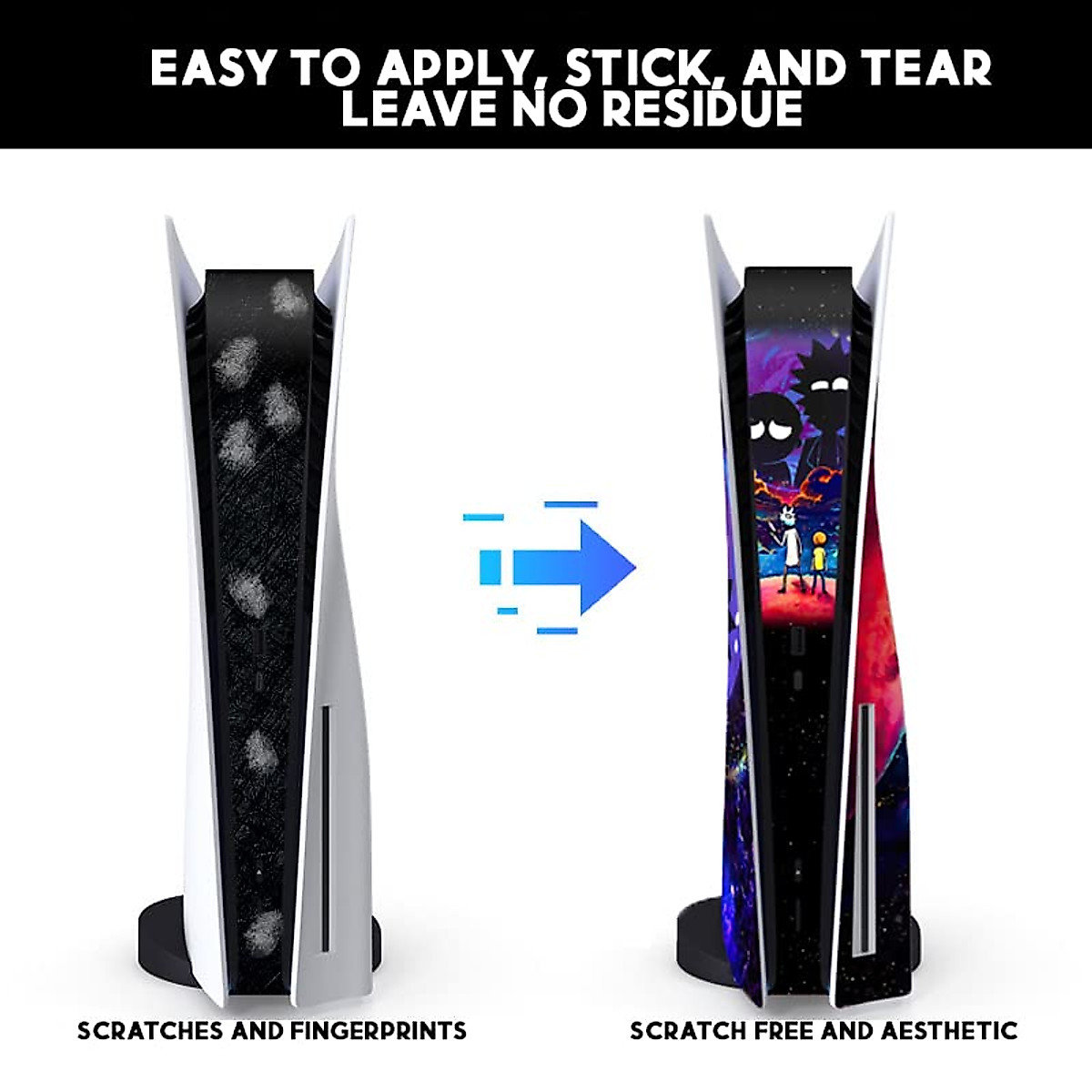 PS5 Skins Console and Controller Stickers Set Vinyl Skin Protective Cover for Playstation 5 Wrap Disc Edition (Dark Scientist)