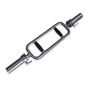 CAP Barbell 34" Olympic Triceps Bar with Rubber Grips, Chrome (New Version) (OBIS-34SMBR)