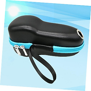 FOMIYES 3pcs Box Razor Storage Box Travel Razor Case Mesh Pouch Blue Sturdy Pu Compact Electric Shaver Organizer Razor Container