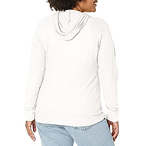 Hanes womens Slub Jersey fashion hoodies, White, Large US