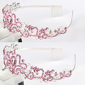 Casoty Birthday Girl Sash & Rhinestone Tiara Set, Birthday Crowns for Women, Happy Birthday Queen Tiara for Women, Birthday Sash and Tiara for Women, Glitter Birthday Sash Birthday Party Favors